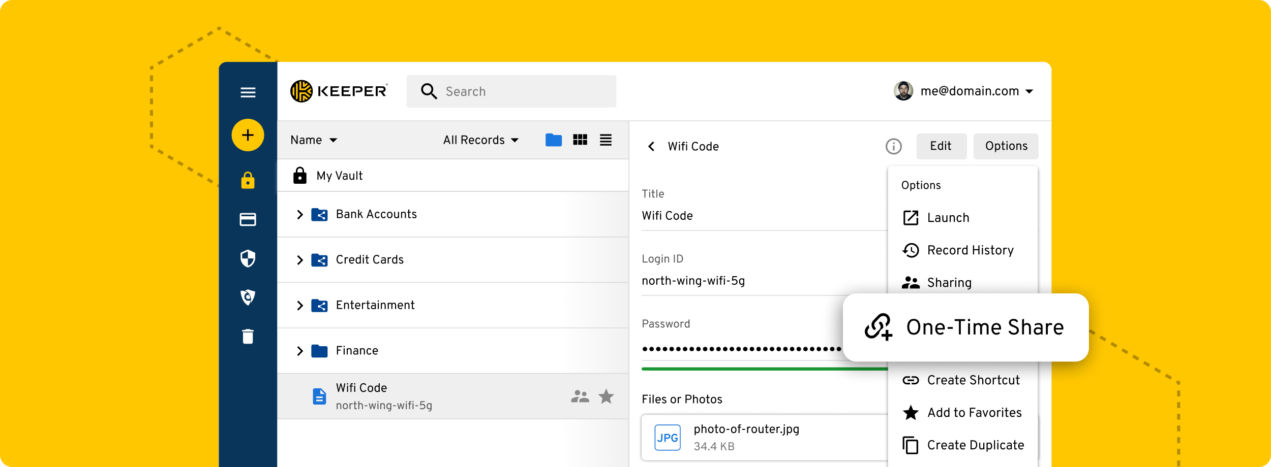 [Keeper Security] One-Time share is now available – Fieldtrust